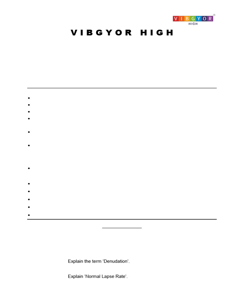 Cisce gr-9 Geography QP Term-2 23-24 | PDF | Earth | Atmosphere Of Earth