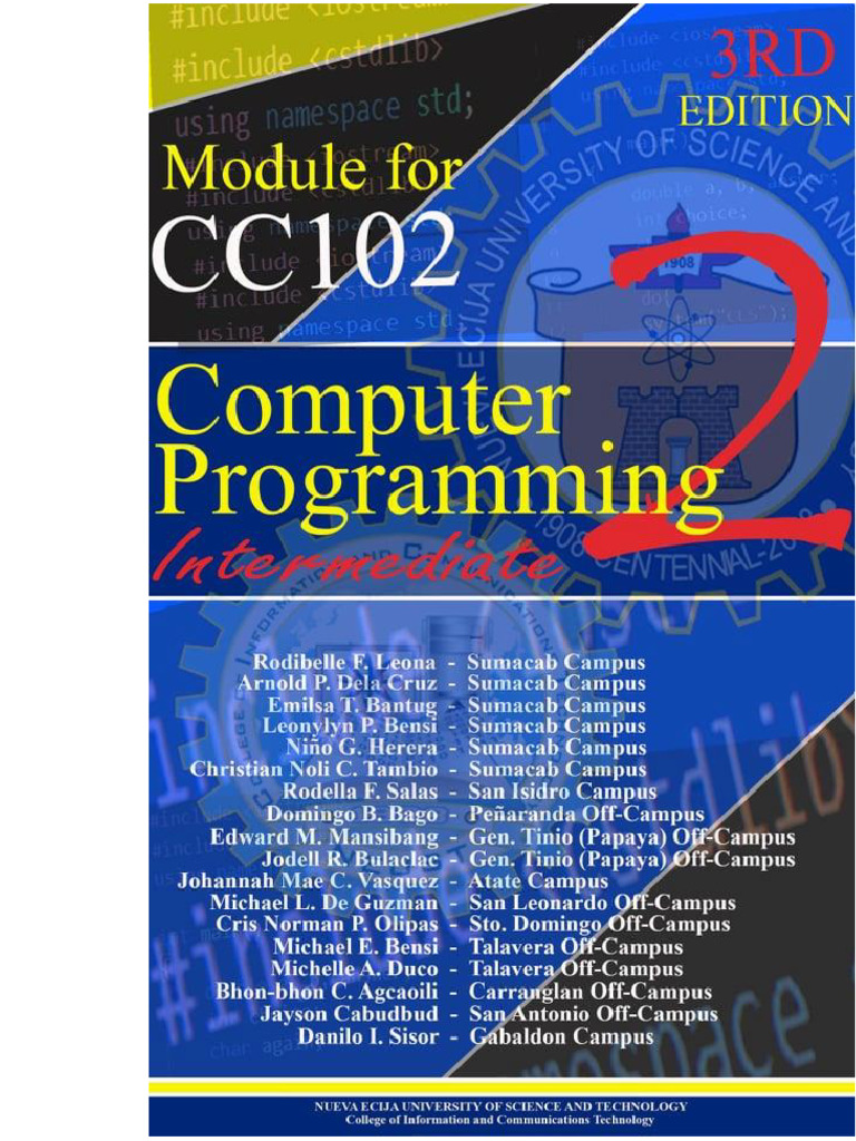 cc102-module | PDF | Namespace | Integer (Computer Science)