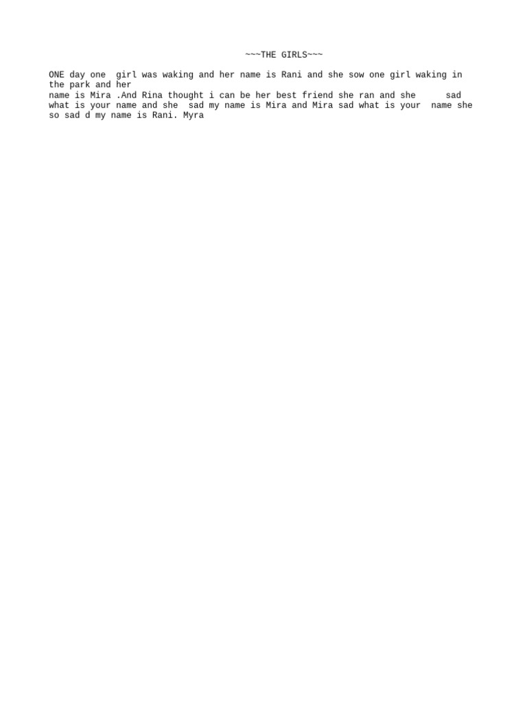 Rani and Mira: A New Friendship | PDF