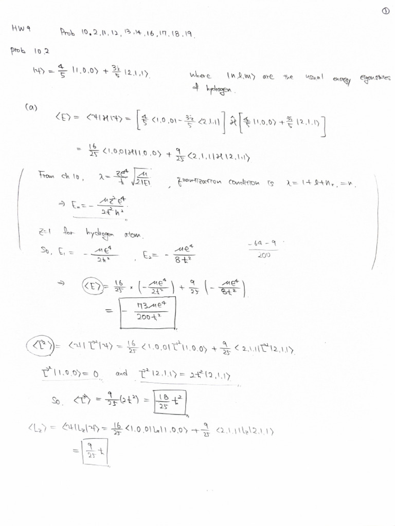 PH302 HW9 20220662 EunmoCho | PDF