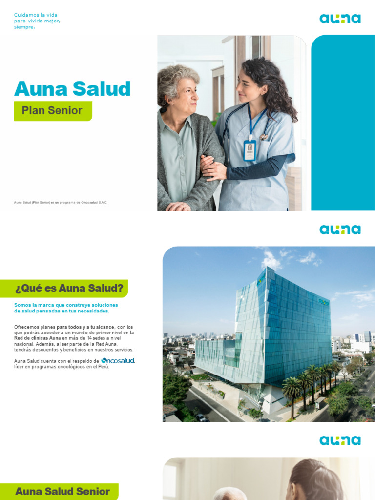 Brochure Planes Auna Salud Senior 2025 | PDF | Medicina | Especialidades Medicas