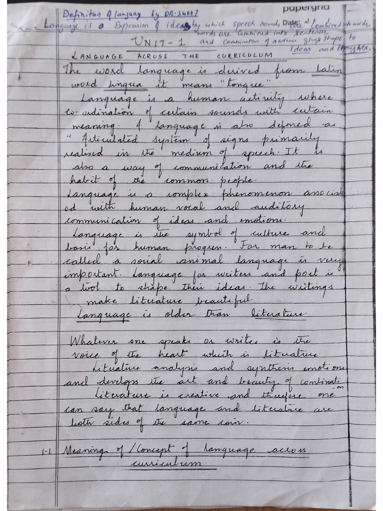 Language Notes 1 | PDF