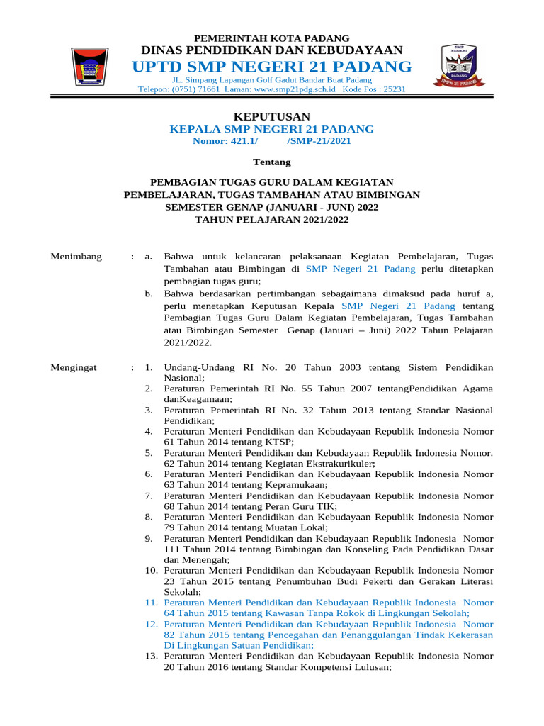 Skpbm 2021_2022 Smp Genap | PDF