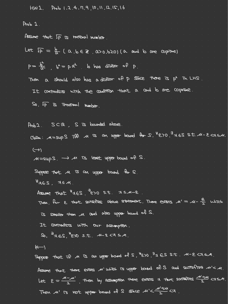 Analysis baby rudin solution | PDF | Mathematics | Infinity