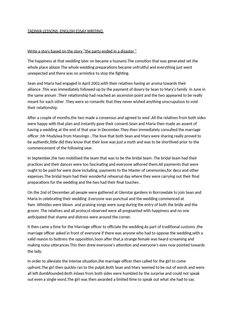 Wedding Disaster: Tragic Story Unfolds | PDF
