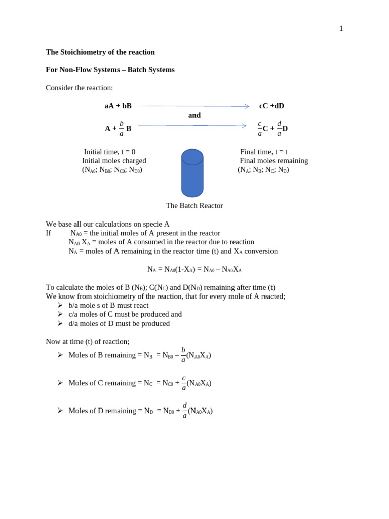 The Stoichiometry of The Reaction | PDF | Stoichiometry | Process ...