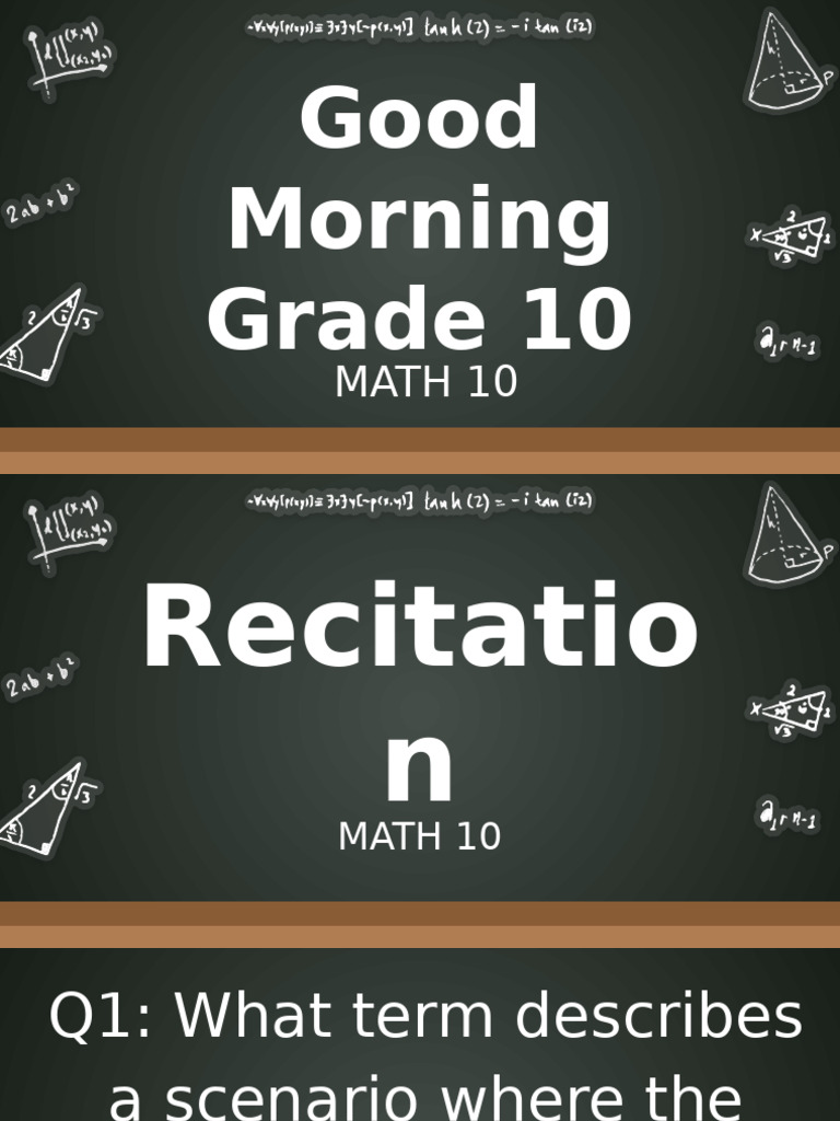 Grade 10 Math: Permutations & Combinations | PDF | Permutation ...