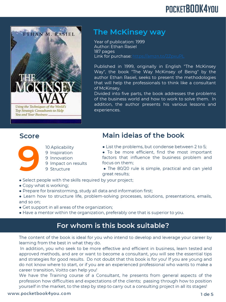 (ENG) Jeito McKinsey de Ser - Ethan Rasiel | PDF | Thought | Copyright