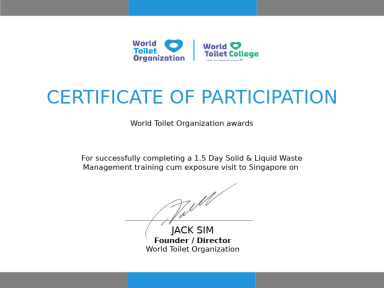 WTC Certificate (Working File) | PDF