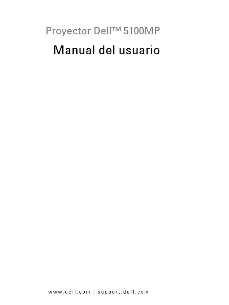 All-Products Esuprt Electronics Esuprt Projector Dell-5100mp Manual Del ...