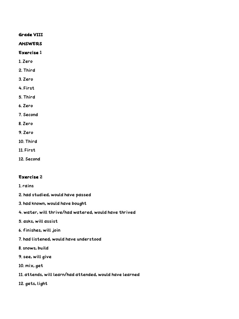 Grade 8 Answers | PDF