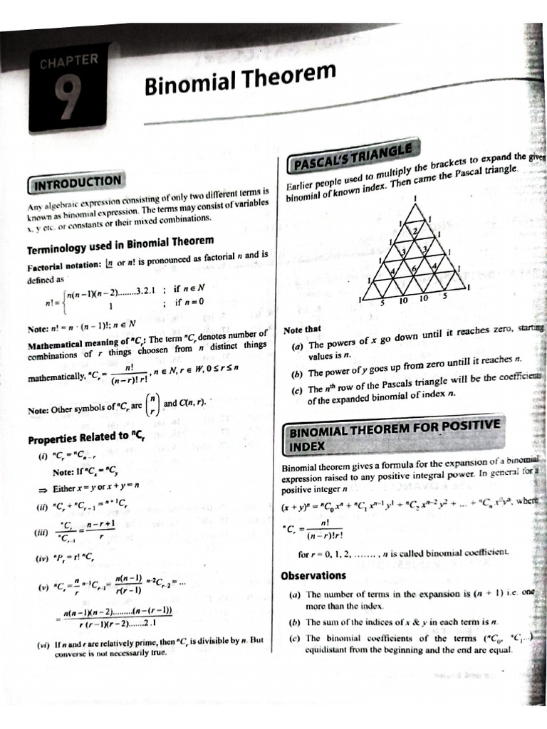 Binomial Theorem | PDF