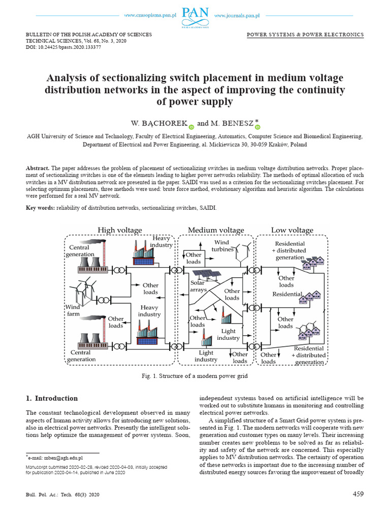 Analysis of Sectionalizing Switch P | PDF | Electric Power Distribution ...
