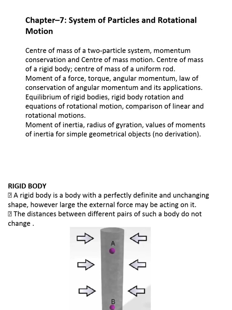 SYSTEM OF PARTICLES AND ROTATIONAL MOTION (1) | PDF | Rotation Around A Fixed Axis | Torque