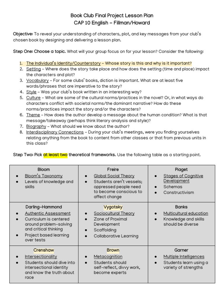 Everything - Book Club Final Project | PDF
