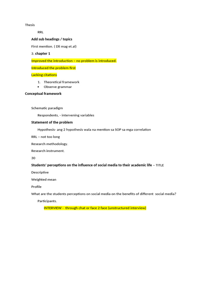 Thesis Corrections | PDF