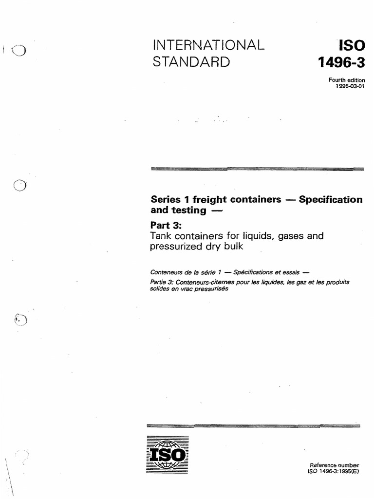 IS0 1496-3 Freight Containers | PDF | International Organization For ...