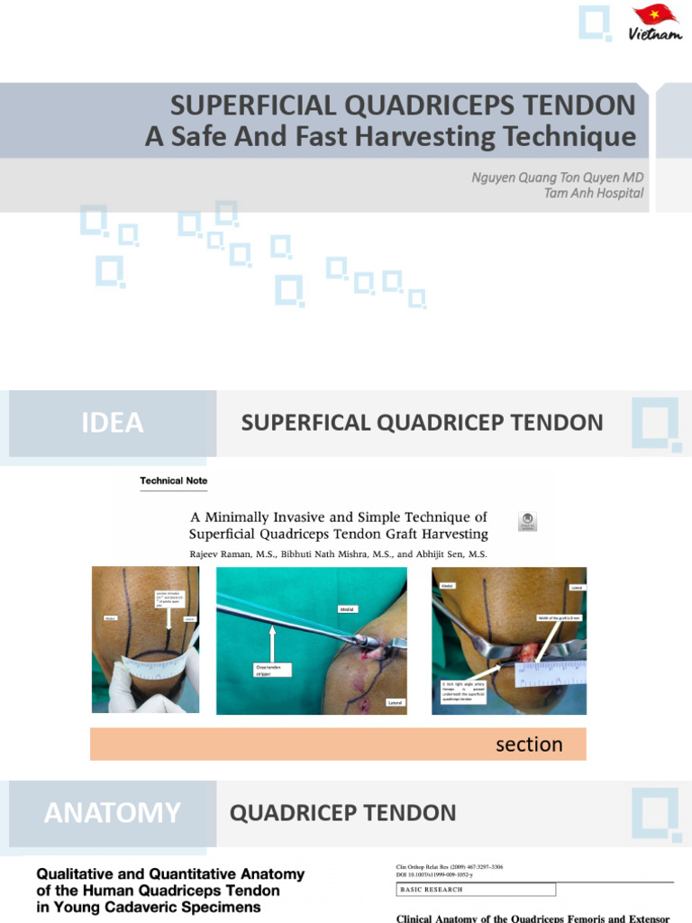Quadriceps Tendon Harvesting Guide | PDF