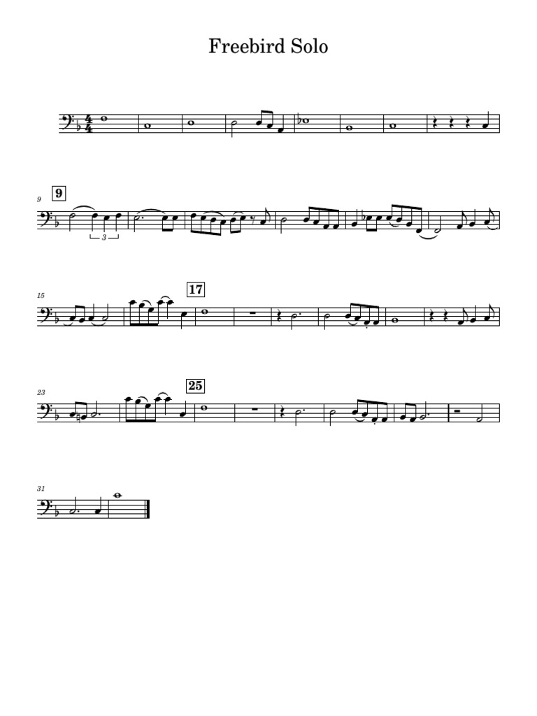 Free Bird Solo BC | PDF