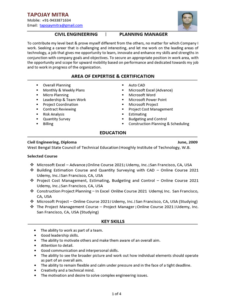 Tapojay Mitra_Resume | PDF | Educational Technology