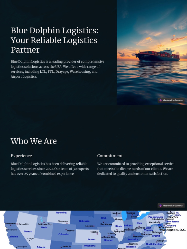 Blue Dolphin Logistics Your Reliable Logistics Partner | PDF | Logistics | Service Industries