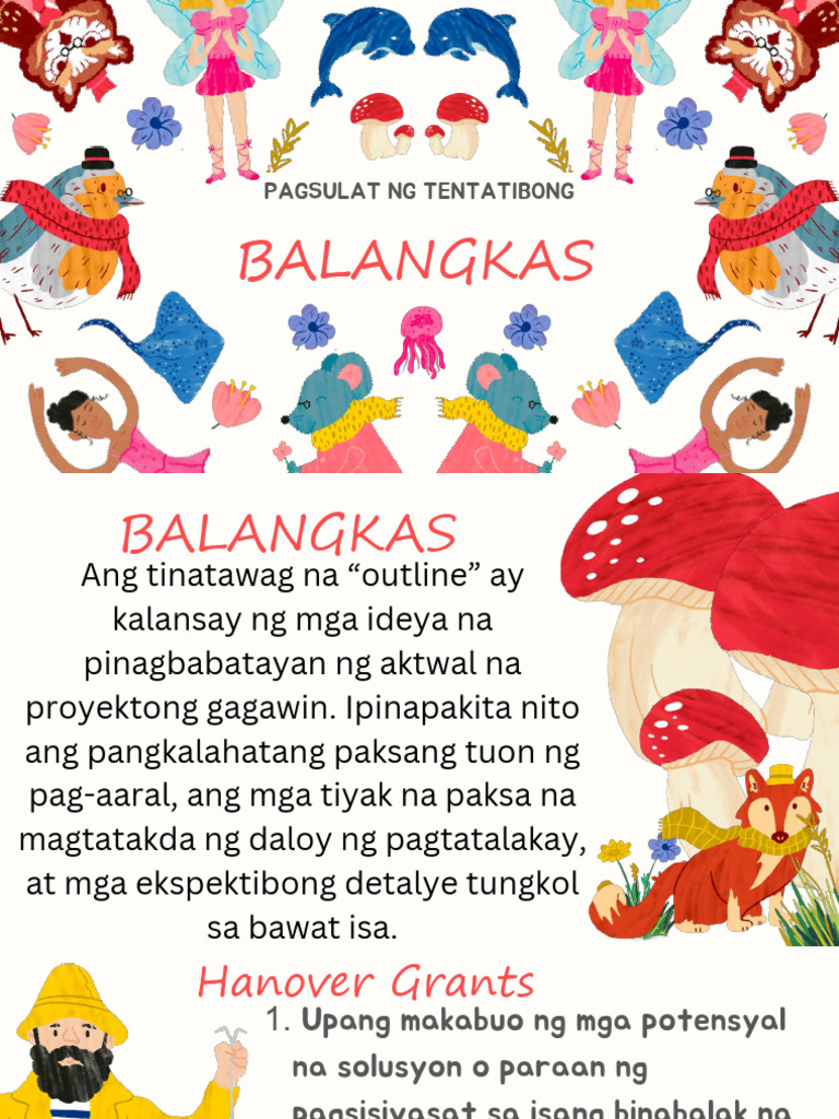 Pagpag - Q4 - Lesson 2 - Tentatibong Balangkas | PDF