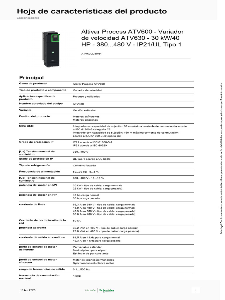 Schneider Electric - Altivar-Process-ATV600 - ATV630D30N4 | PDF | Relé ...