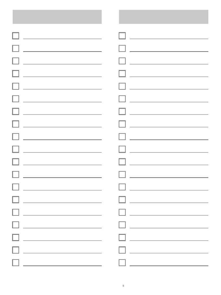 To Do List Printable 2 Up | PDF