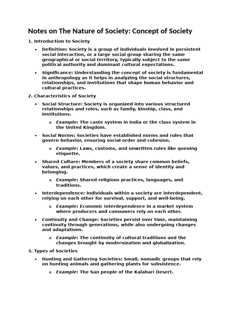 Understanding Society and Culture Concepts | PDF | Society | Social ...