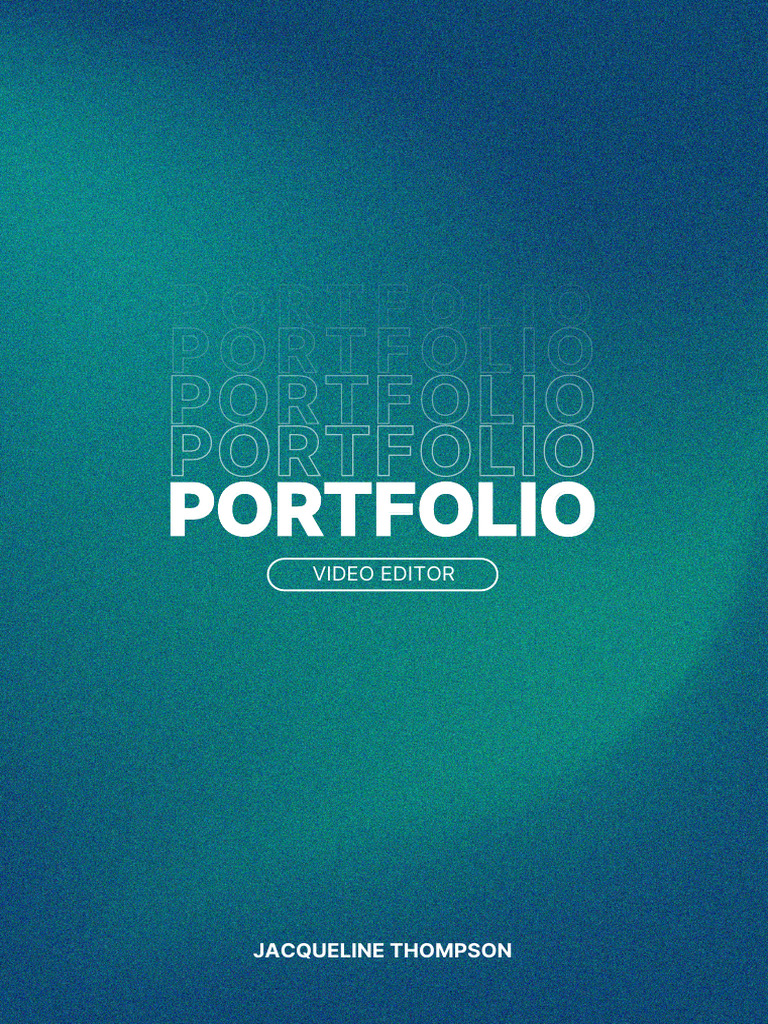 Green and White Gradient Professional Portfolio Cover Page | PDF