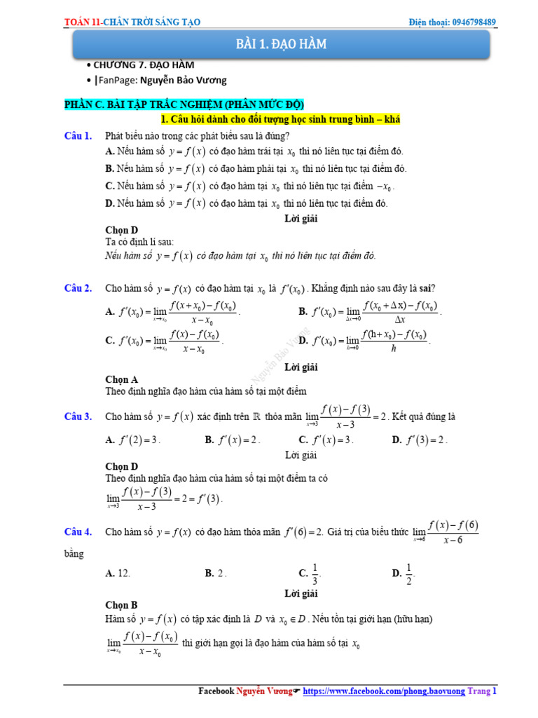 Bai-1-Dao ham-DA - TN | PDF