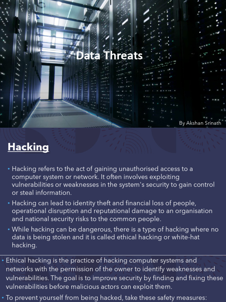 Understanding Data Threats and Protection | PDF