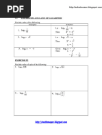 Logarithms - Formula Sheet | PDF