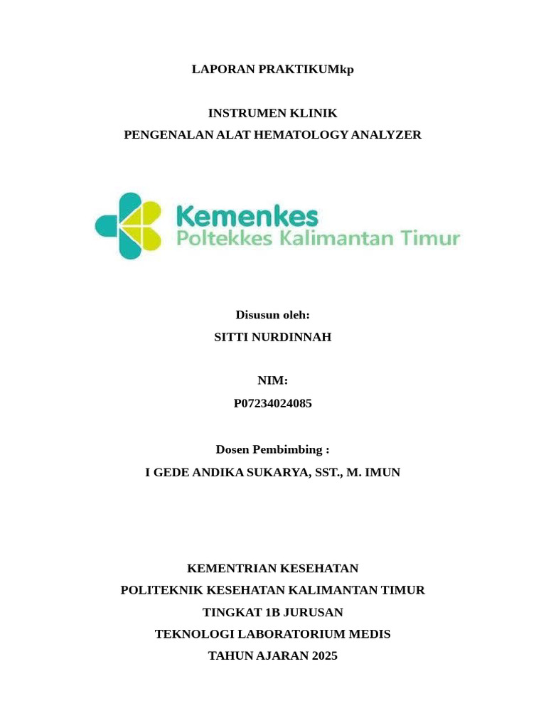 LAPRAK INSTRU KLIN 1 Dinna | PDF