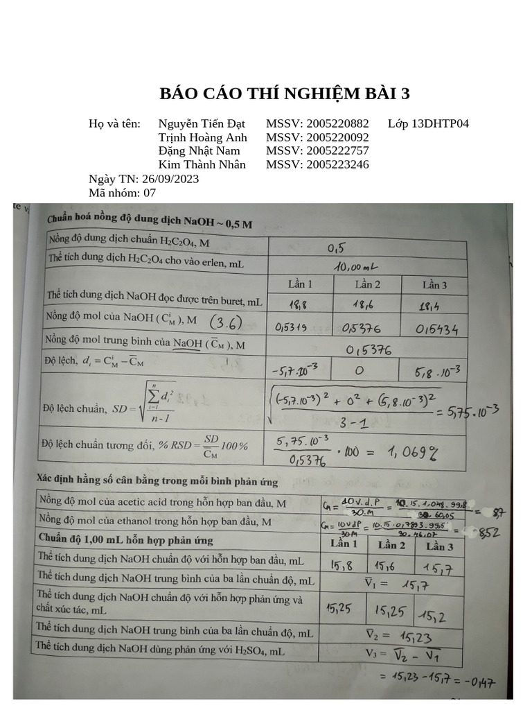 TNHDC 2 - 13DHTP04 - Bài 3 - Nhóm 7 | PDF