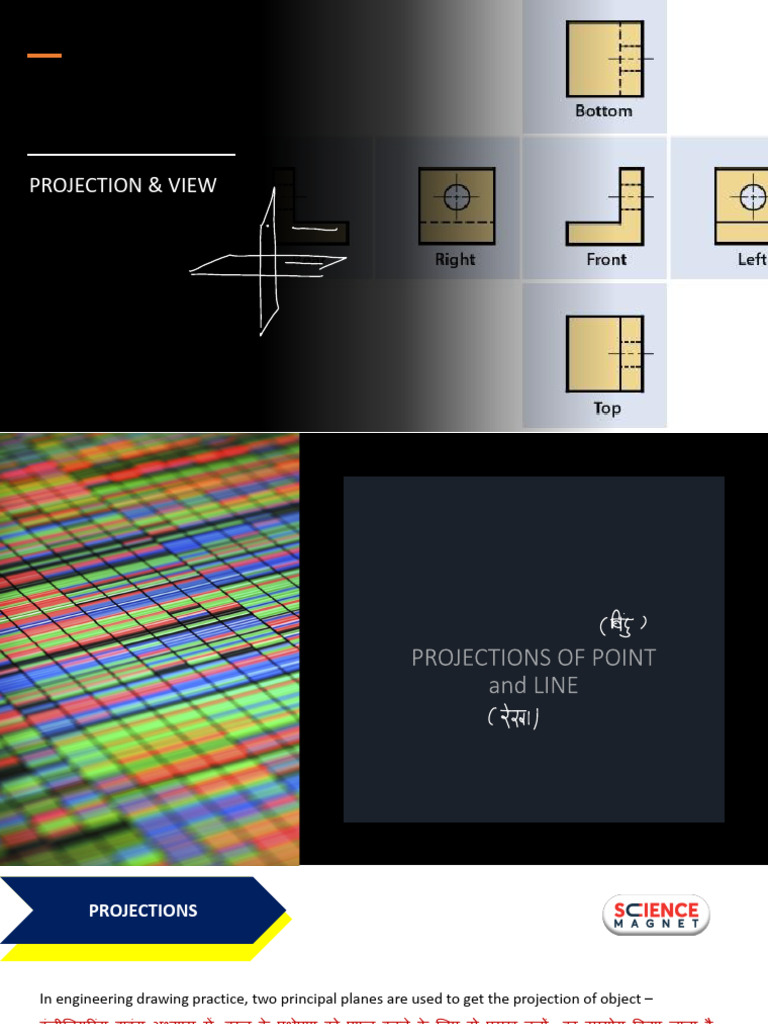 Engineering Drawing Projections Guide | PDF | Projective Geometry | Geometry