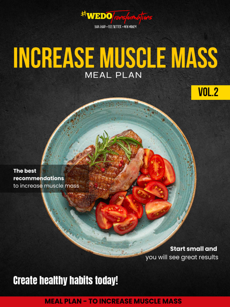 Increase Muscle Mass Meal Plan | PDF | Salad | Legume
