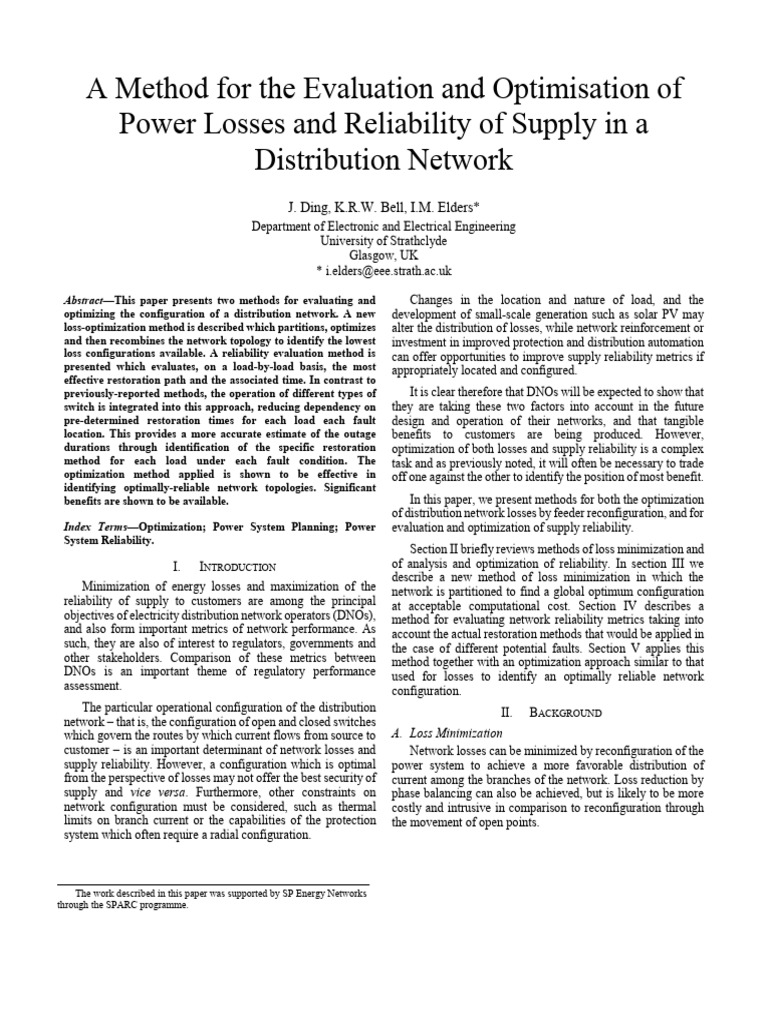 Reliability and Loss Reduction | PDF | Mathematical Optimization | Reliability Engineering