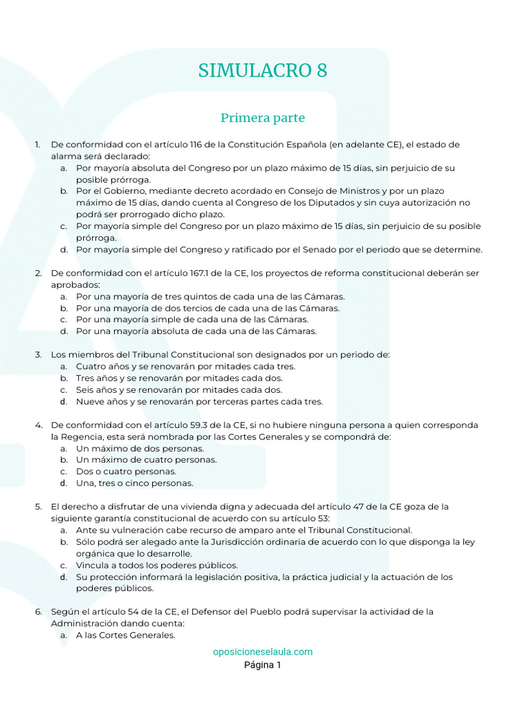 Simulacro 8 | PDF | Judicaturas | Presupuesto