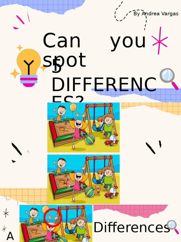 Spot the 5 Differences Game | PDF