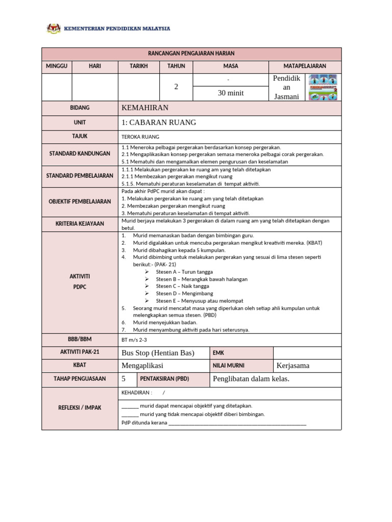 RPH PJ THN 2 V2 (M2) | PDF