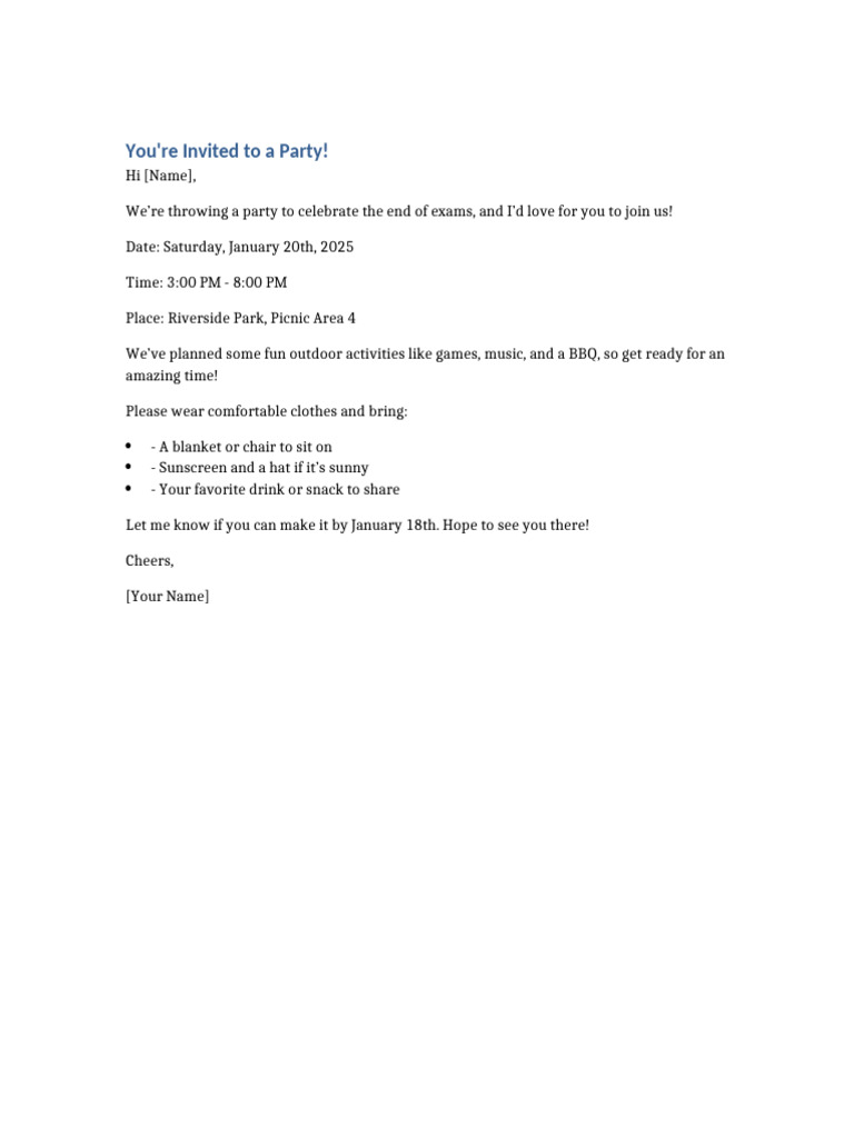 Party Invitation | PDF