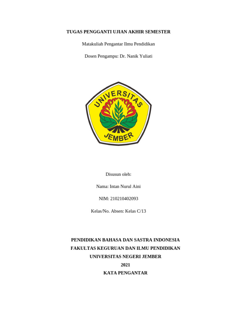 Kelas C - Intan Nurul Aini - 210210402093 | PDF