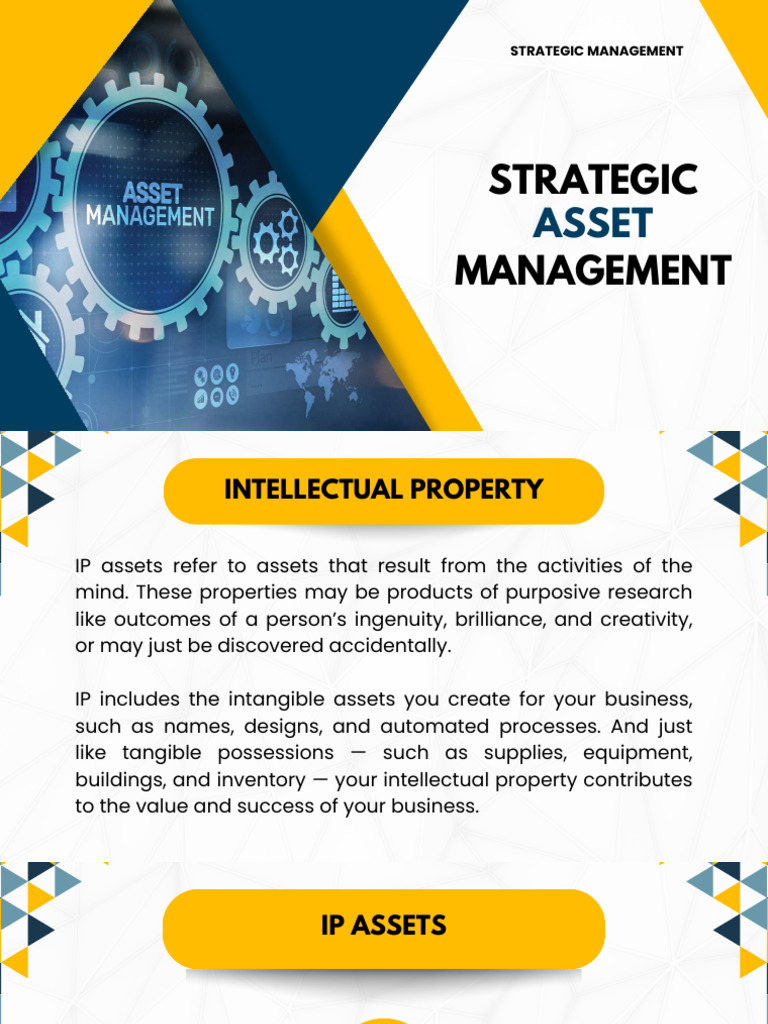 Strategic Asset Management | PDF | Intellectual Property | Economies