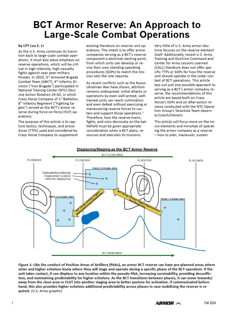 BCT armor reserve | PDF | Brigade | Battalion
