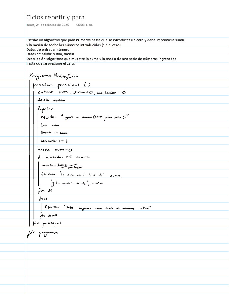 Ciclos repetir y para | PDF