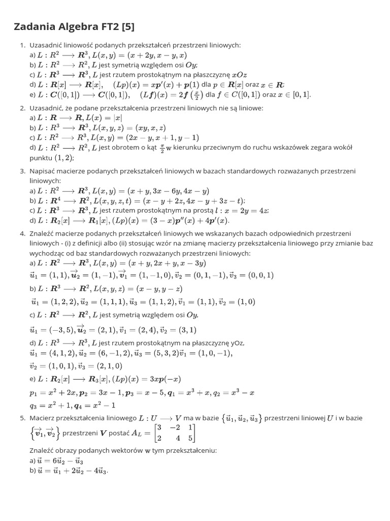 Lista 5 Algebra | PDF