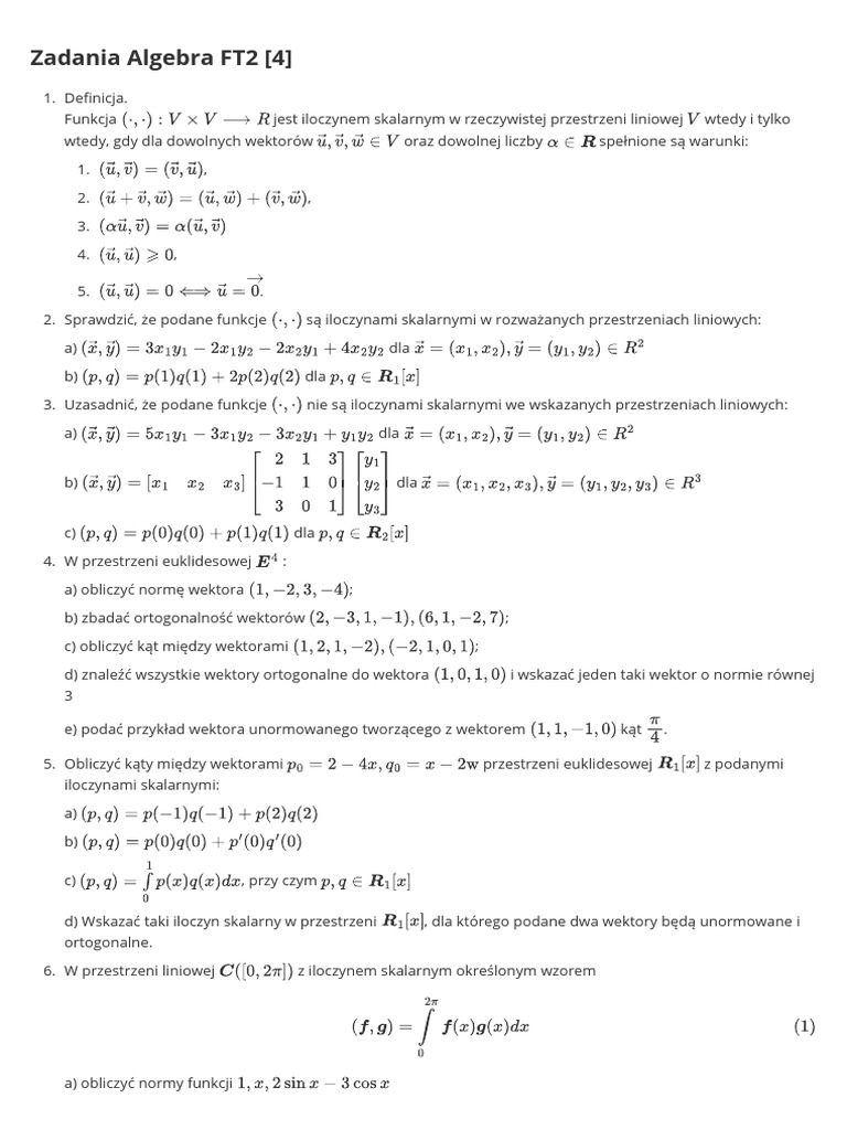 Lista 4 Algebra | PDF