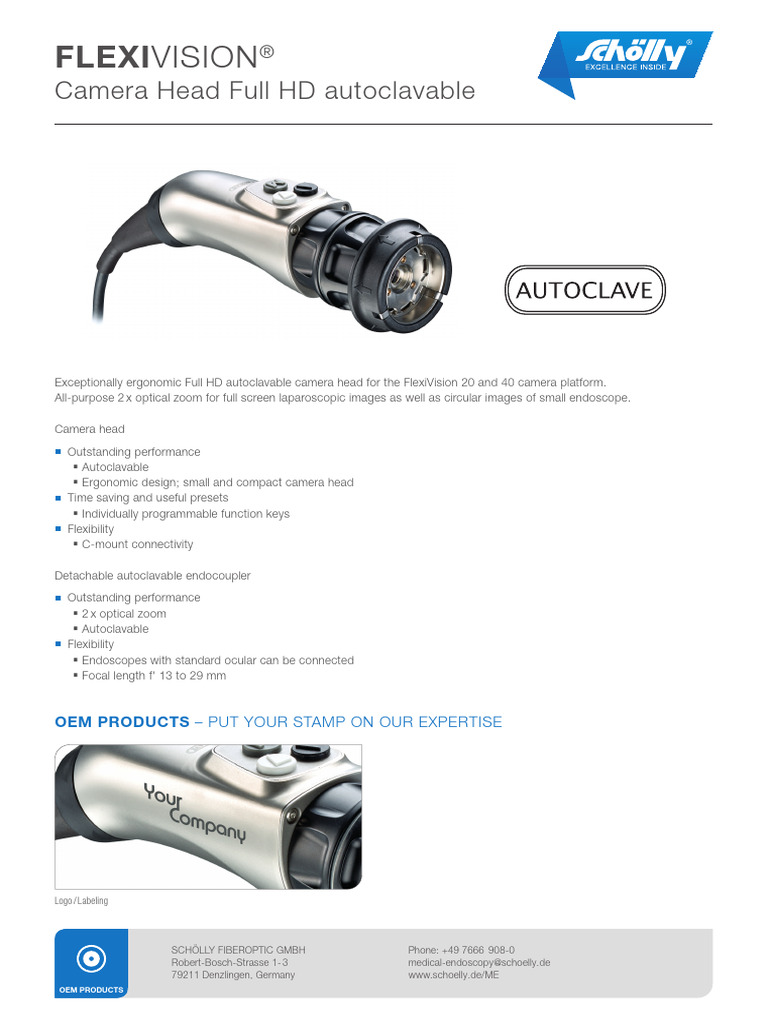 CAIMAN HEALTH BY SCHÖLLY Camera Head Full HD Autoclavable 2 | PDF ...