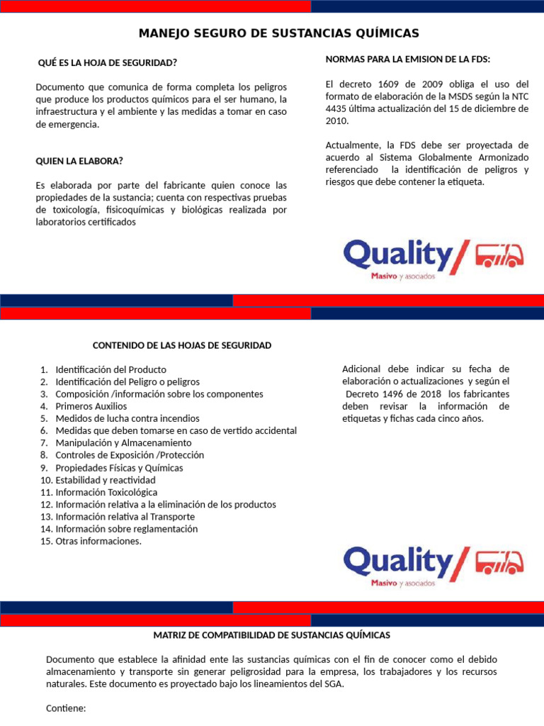 Manejo Seguro de Sustancias Químicas | PDF | Sustancias químicas | Química